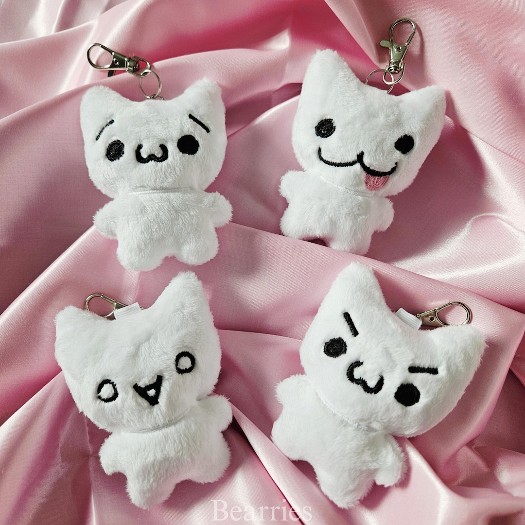 Kaomoji Emoticon Emoji Cat Plush Keychain Bag Charm {SERIES 1} - Etsy