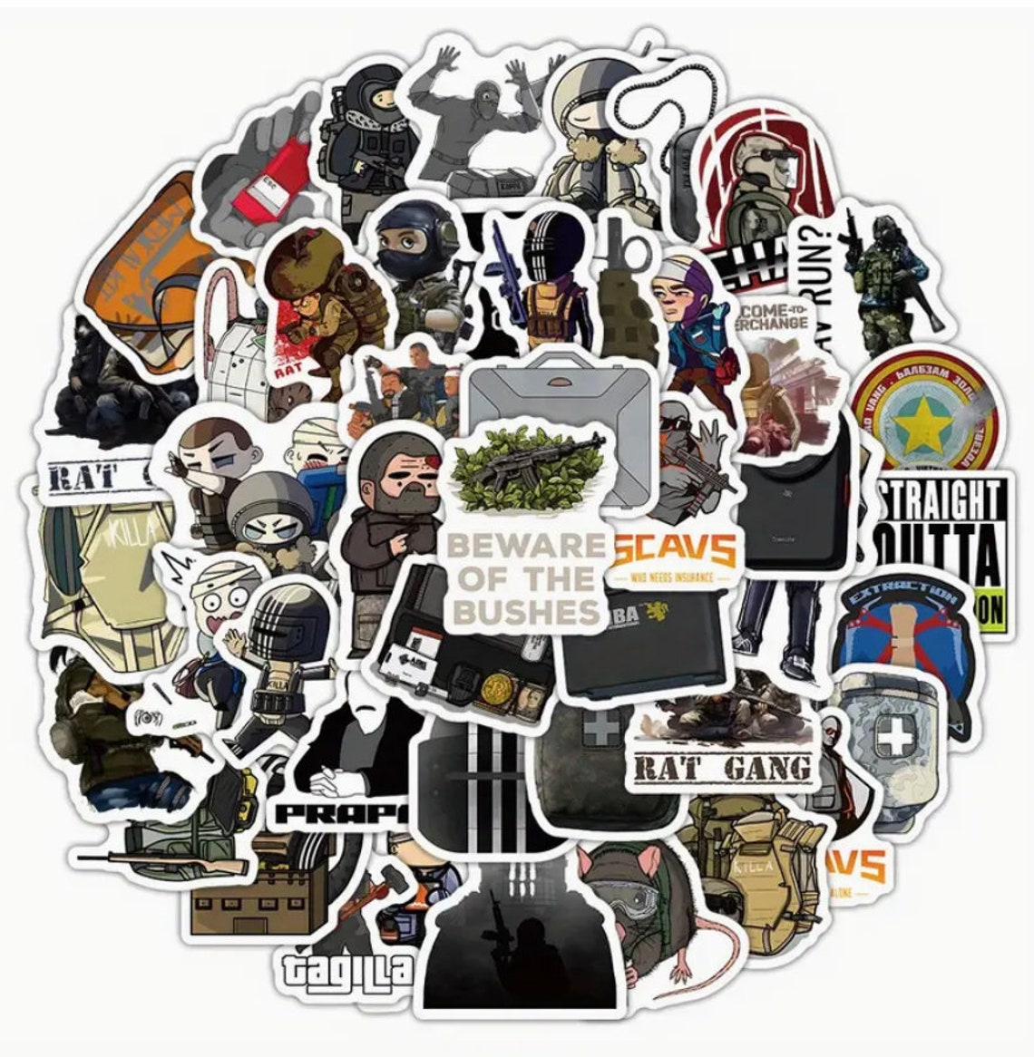 12 Random Escape From Tarkov Video Game Stickers - Etsy
