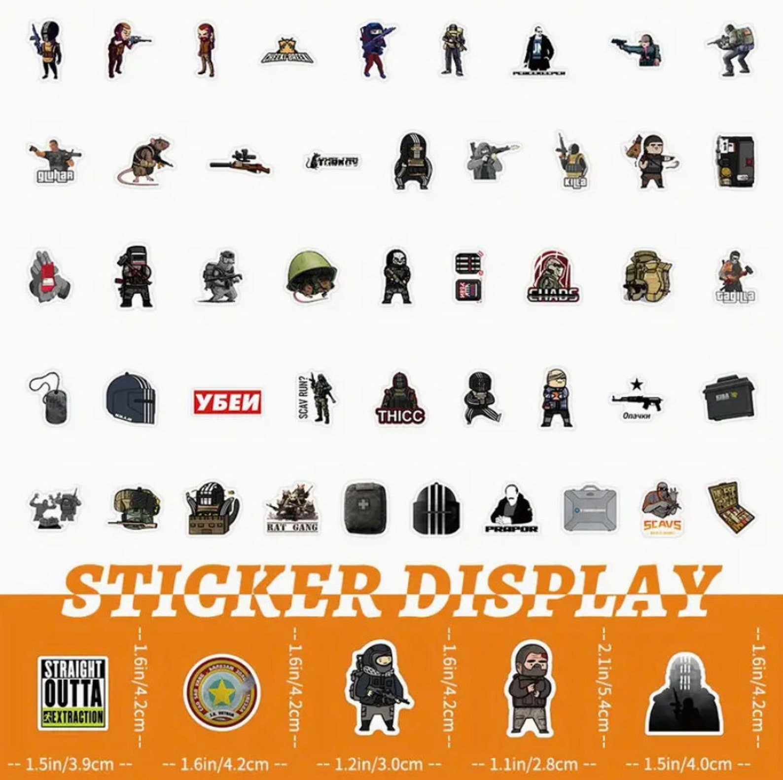 12 Random Escape From Tarkov Video Game Stickers - Etsy