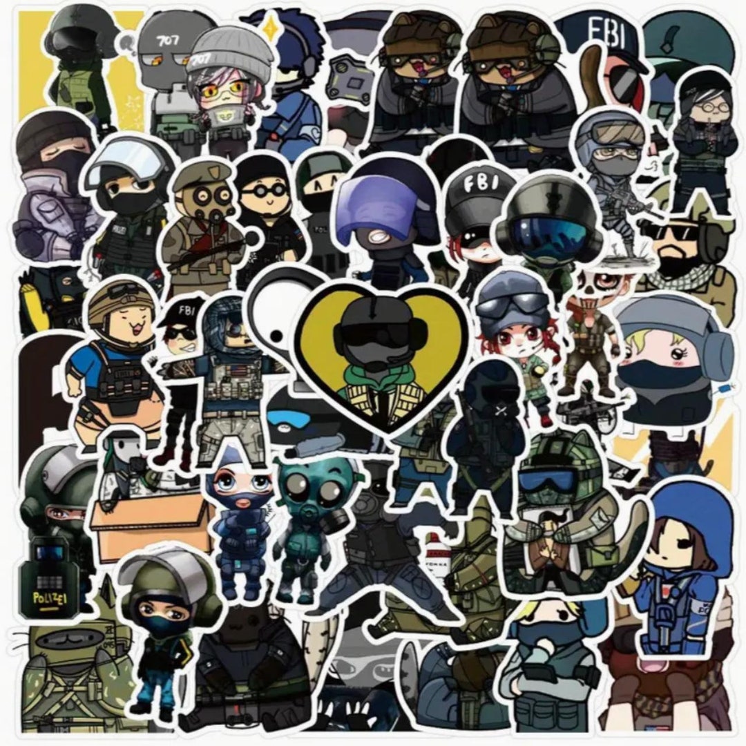 Cute Random 7 Rainbow Six Siege R6 Stickers - Etsy UK