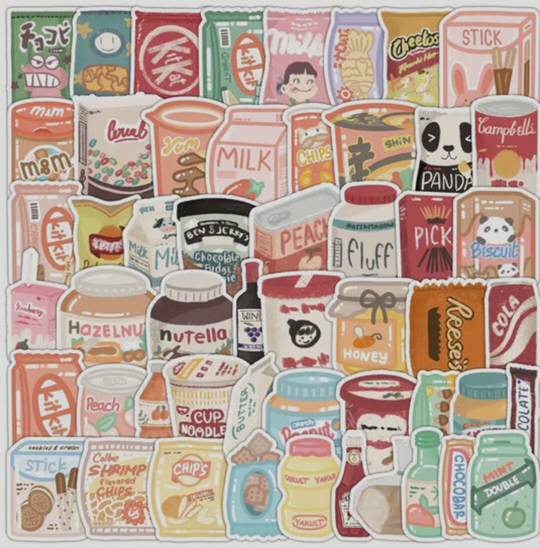 7 Random Cute Japanese Food Stickers - Etsy