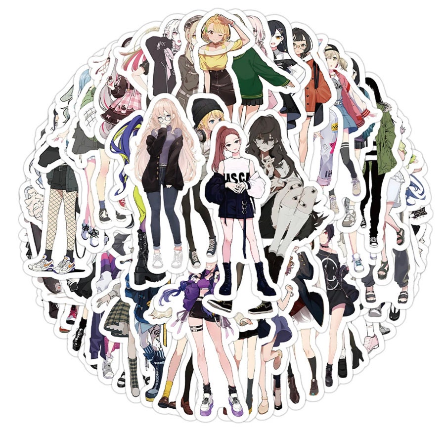 5 Random Cute Anime Girl Stickers - Etsy