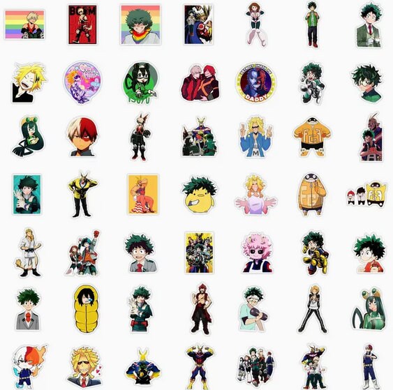 5 My Hero Academia Anime Stickers - Etsy
