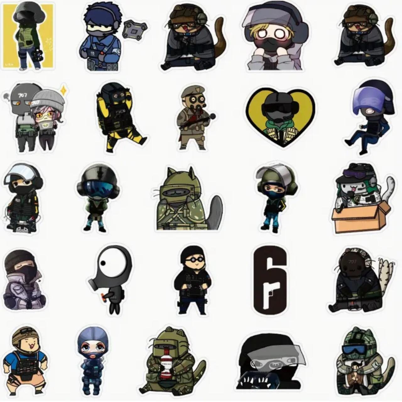 Cute Random 7 Rainbow Six Siege R6 Stickers - Etsy UK