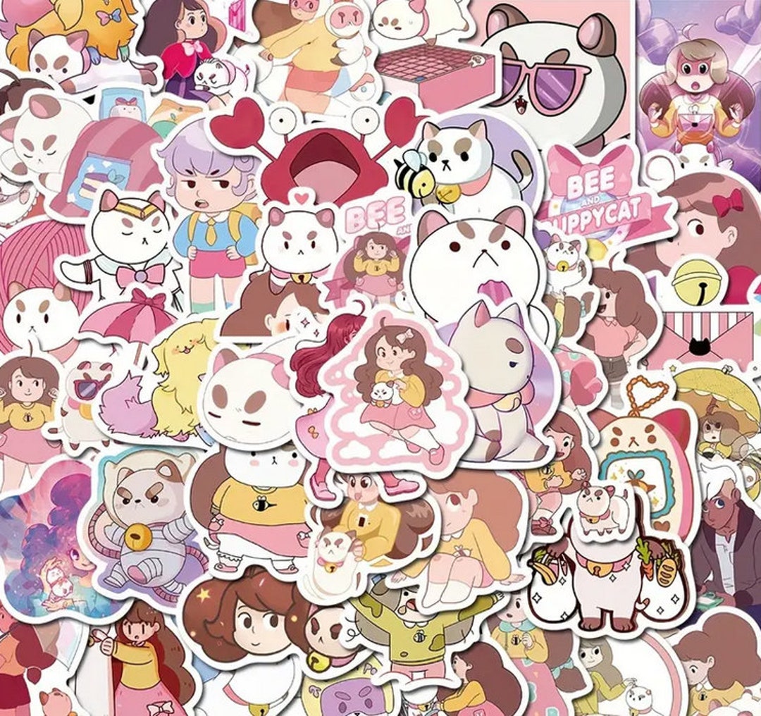 7 Random Bee and Puppycat Stickers - Etsy