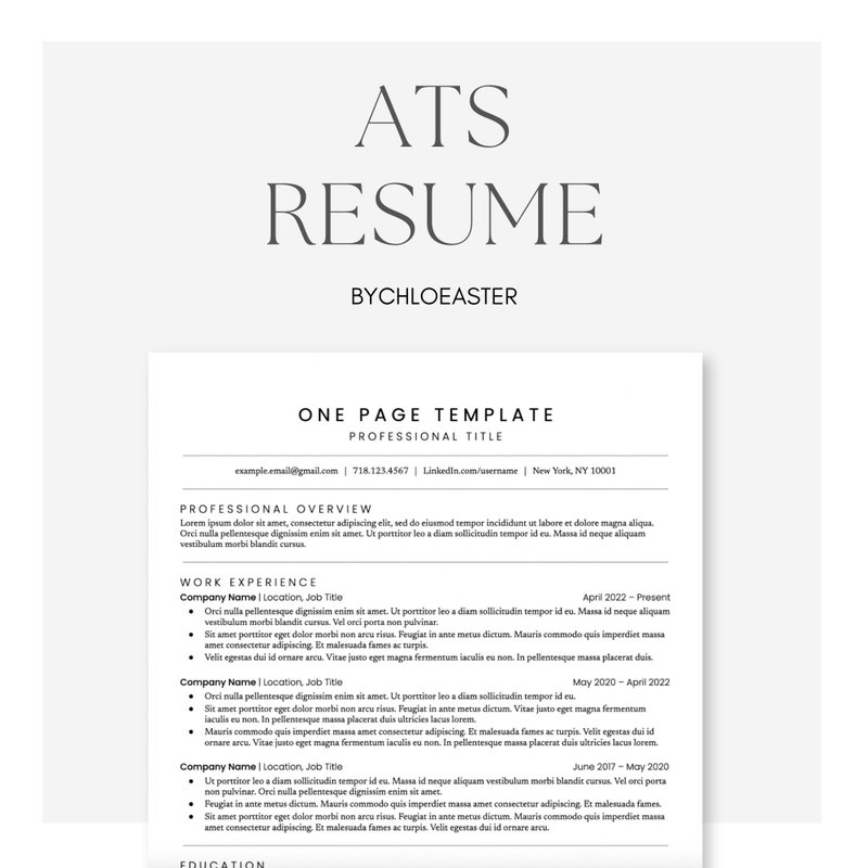 Beautiful Resume - Etsy