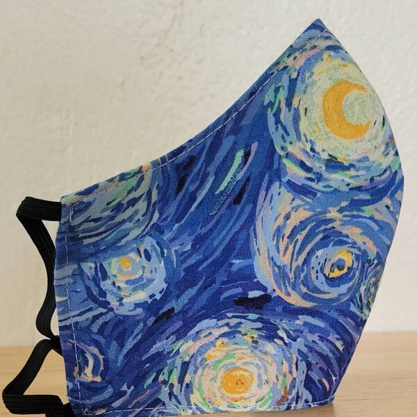 Van Gogh Starry Night Face Mask - Etsy