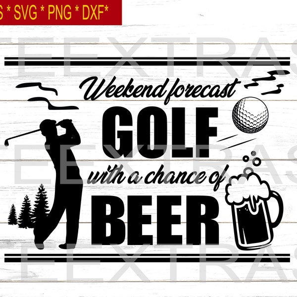 Weekend Forecast Golf Cut File - Etsy