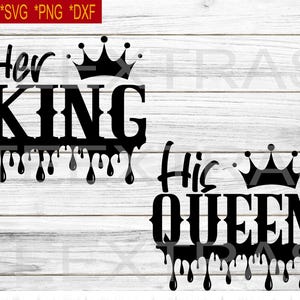 His Queen Her King | Svg Eps Png Dxf | Silhouette Clipart Images Cricut ...