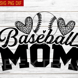 Baseball Mom Svg Eps Png Dxf Silhouette Clipart Cut Image Files ...