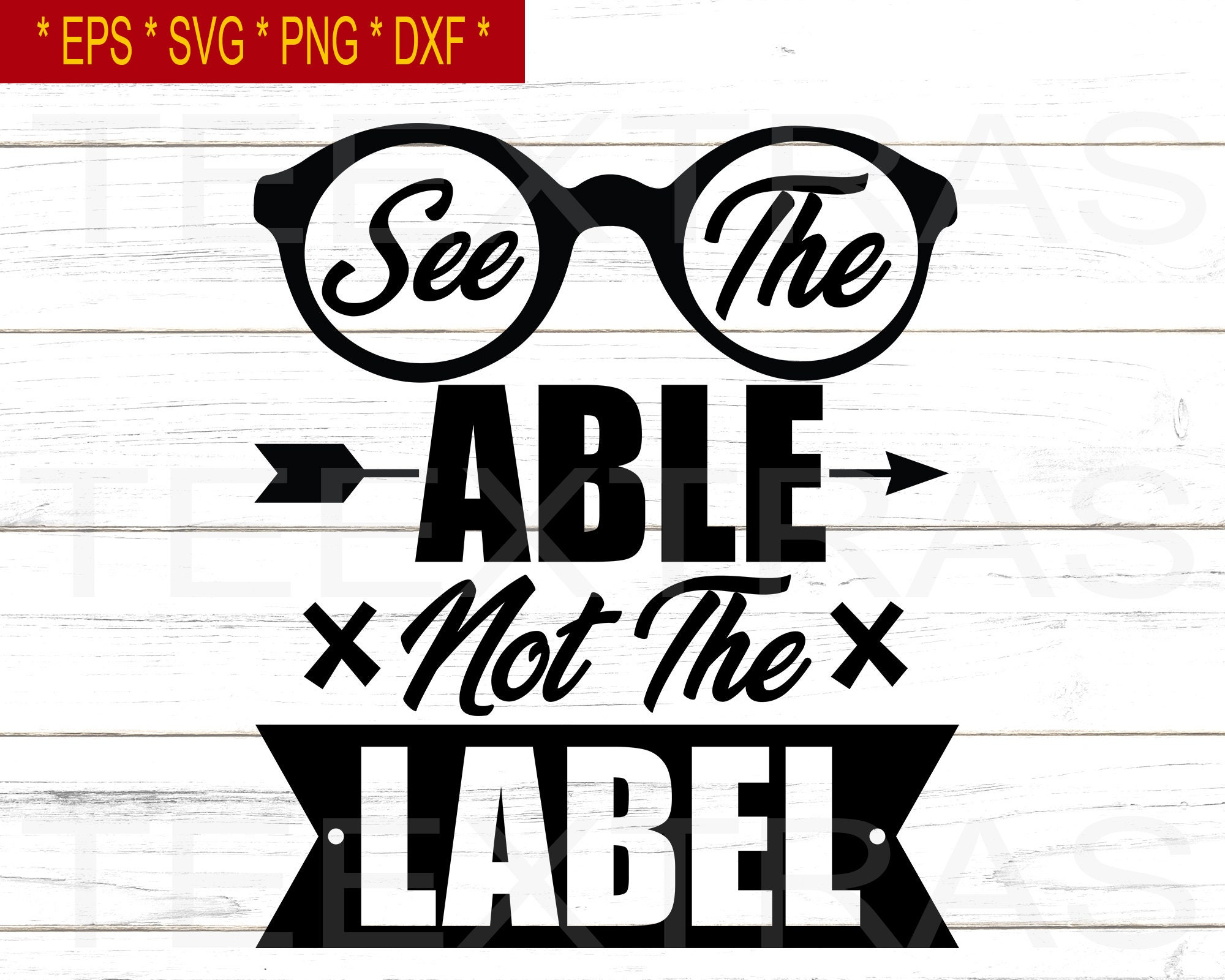 See the Able Not the Label | Svg Eps Png Dxf | Silhouette Clipart ...