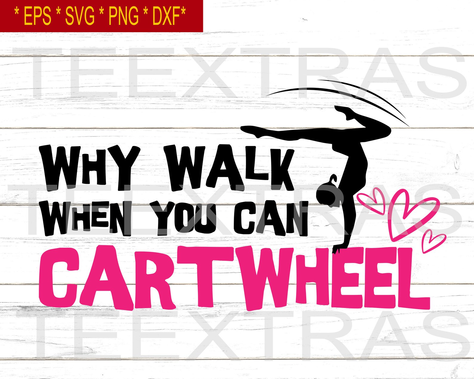 Cartwheel SVG: Gymnastics Clipart, Rhythmic Exercise (digital Download ...