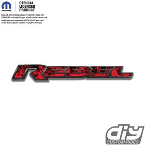 RAM Rebel Emblem Overlay Decals Red Flames Fits 2019-2023 - Etsy