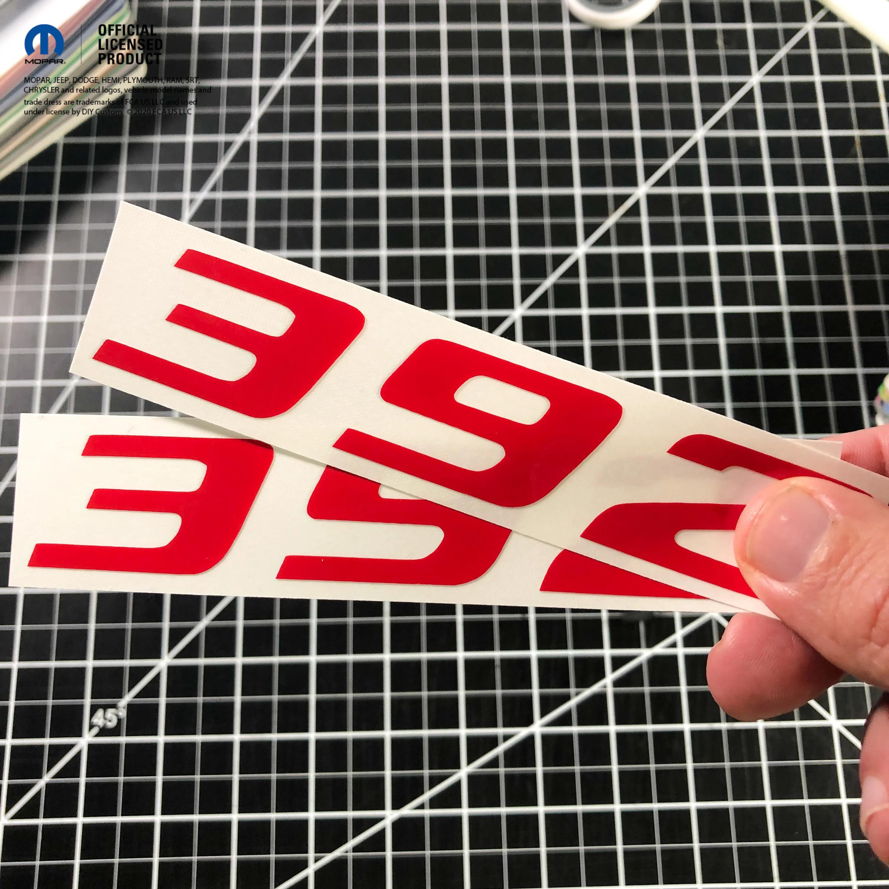 392 Fender Emblem Overlay Decal SOLID COLOR Fits Dodge Challenger ...