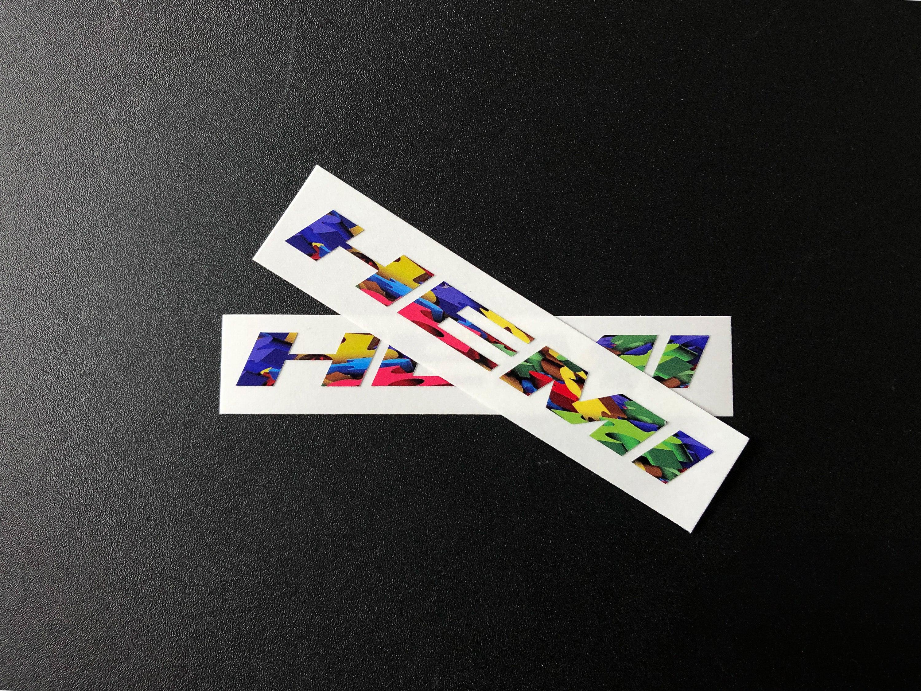 Dodge HEMI Fender Emblem Overlay Decals L&R AUTISM Awareness Fits 2011 ...