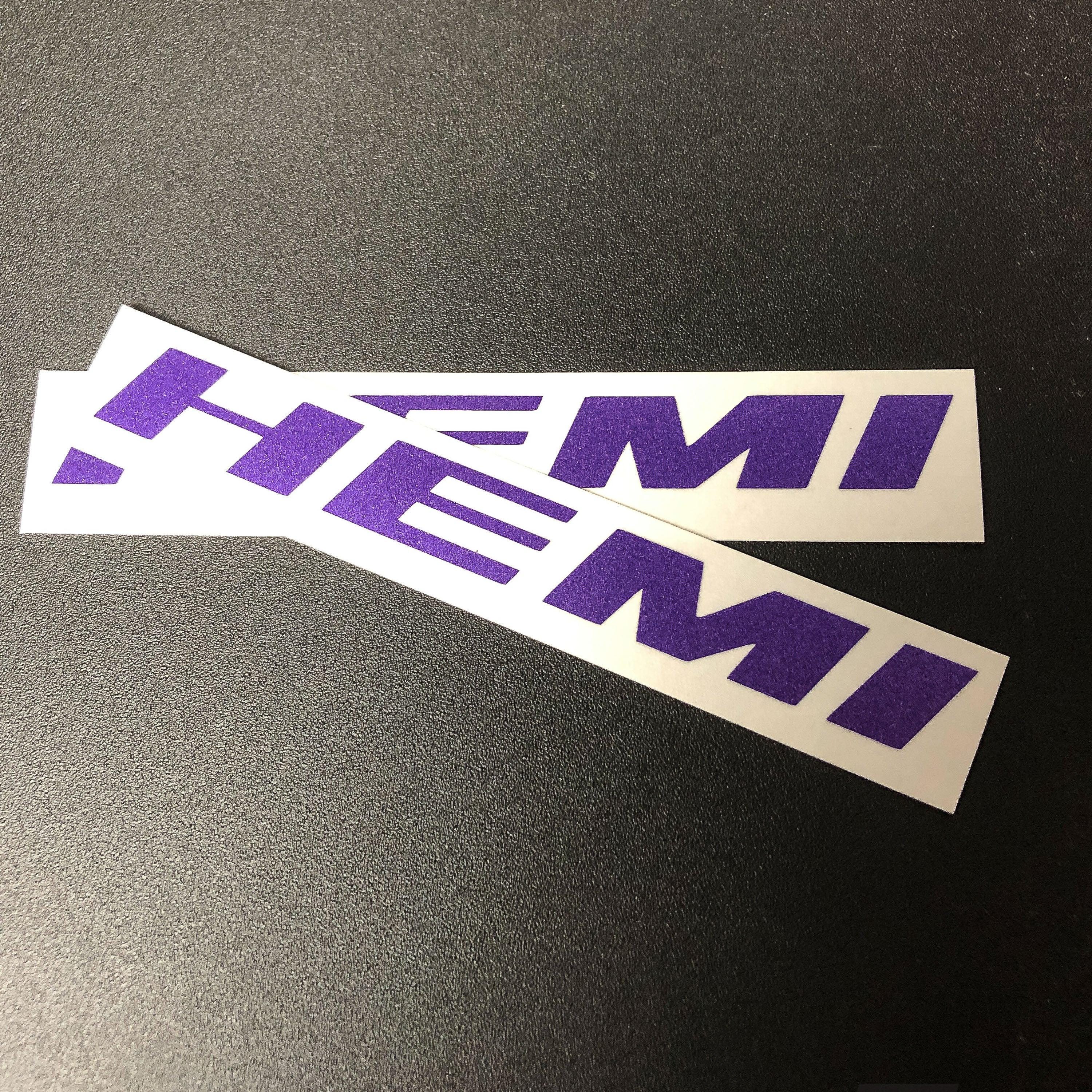 Dodge HEMI Fender Emblem Insert Overlay Decals SOLID COLOR Fits 11-19 ...