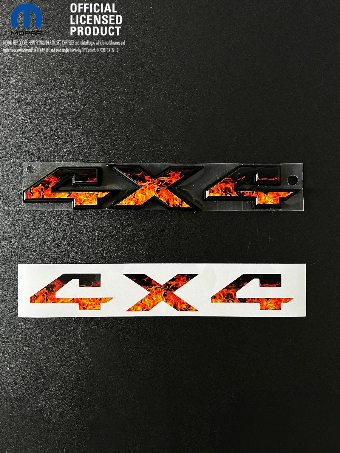 RAM 4x4 Emblem Overlay Decals REAL FIRE Flames Fits 2009-2026 1500-5500 ...