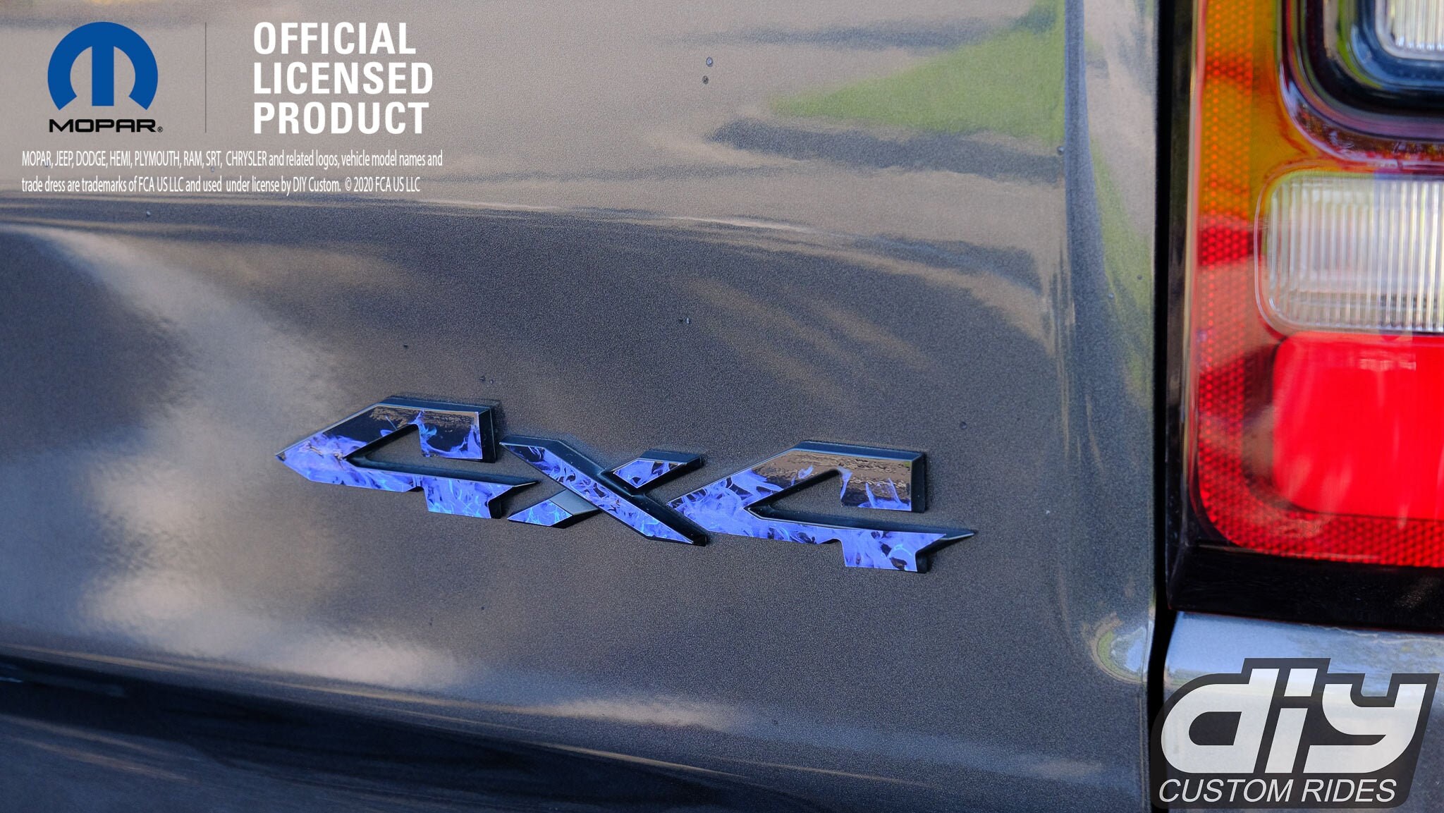 RAM 4x4 Emblem Decals Blue Flames Fits 2019 5th Gen 1500-4500 - Etsy