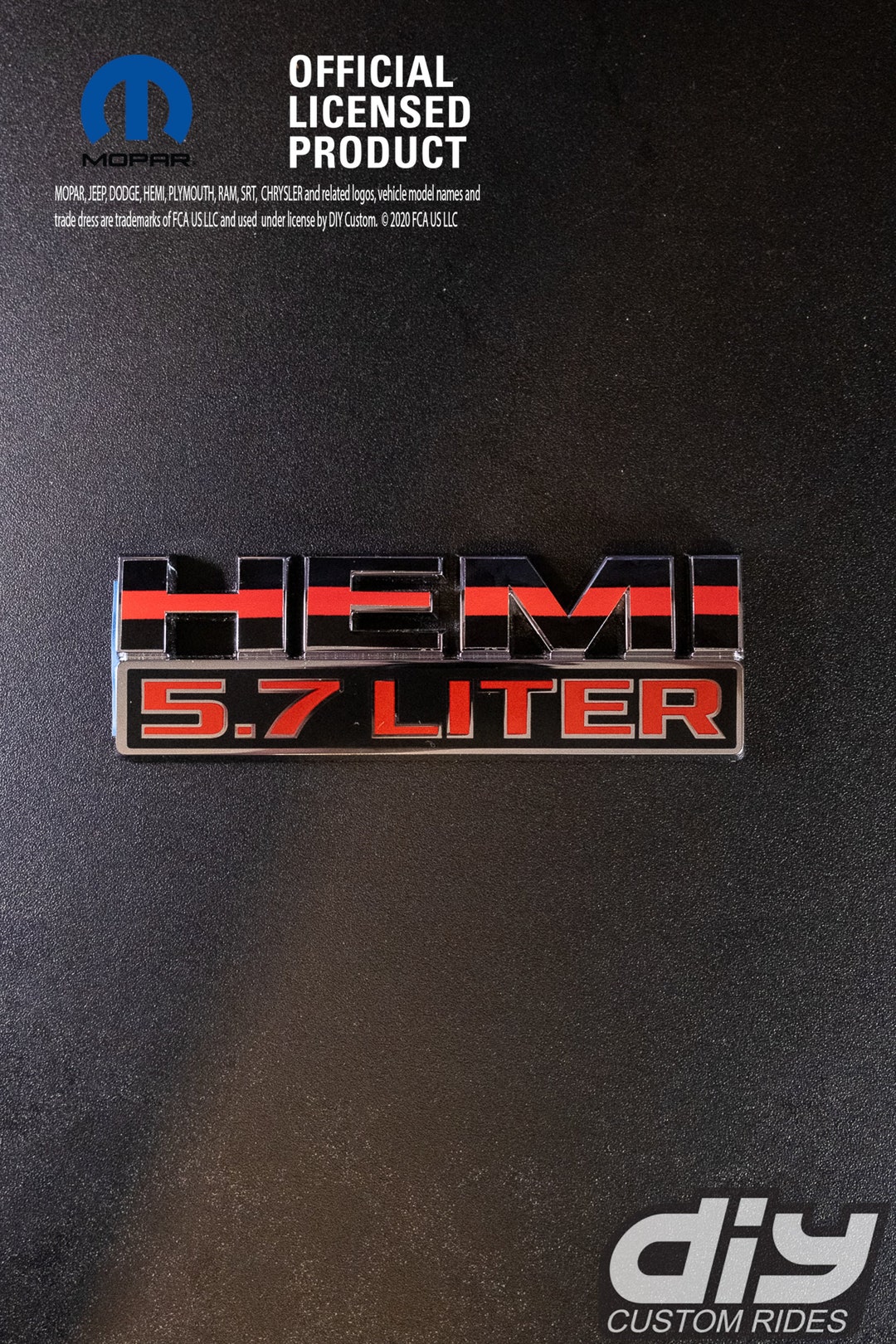 RAM 1500 HEMI Fender Emblem Overlay Decals pair THIN Red Line Fits 2013 ...