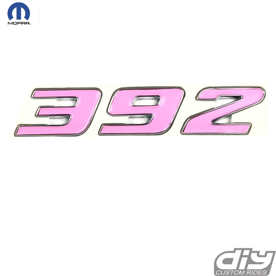 392 Fender Emblem Overlay Decals L&R SATIN BUBBLEGUM Pink Fits Dodge ...
