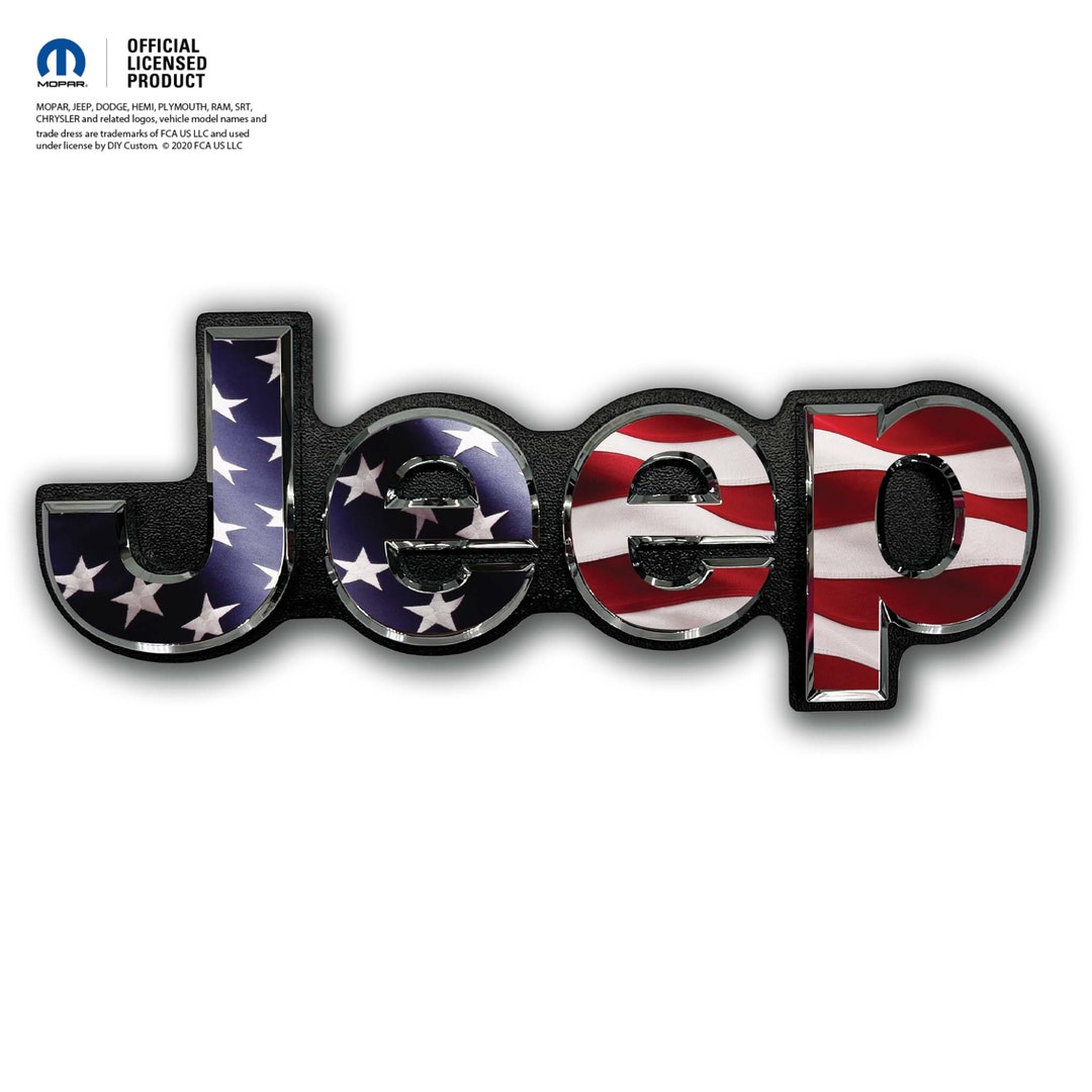 Jeep Emblem Overlay Decals American Flag - Etsy
