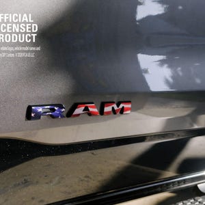 RAM Door X2 Emblem Overlay Decals AMERICAN FLAG Fits 2019-2025 Ram ...