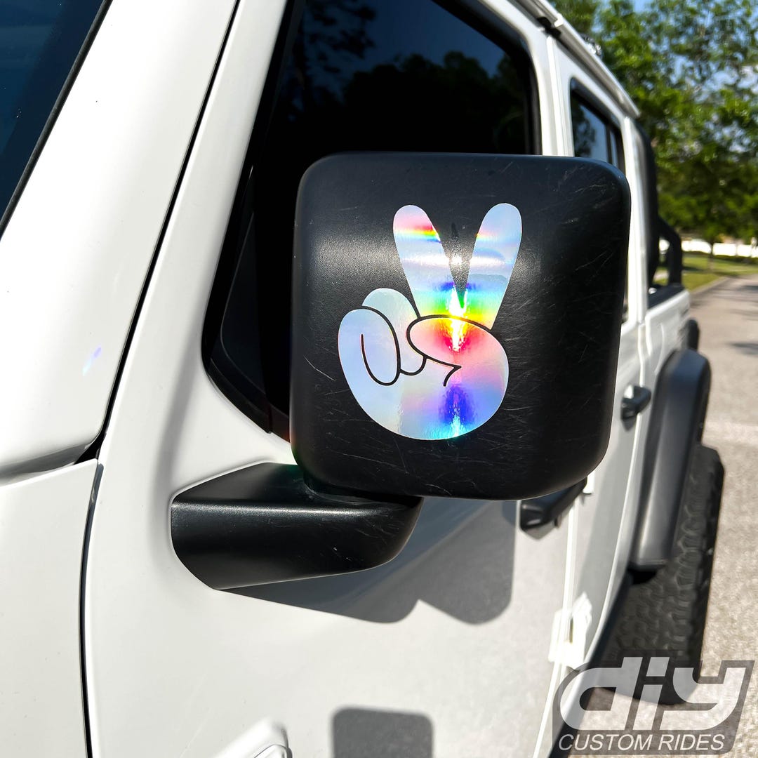 Holographic Peace Wave Fingers Decals Pair - Etsy