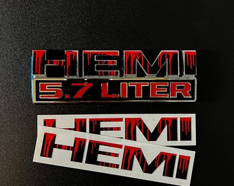 HEMI LITER Emblem Overlay Decals 2019-2023 Ram 1500 Classic, 42% OFF