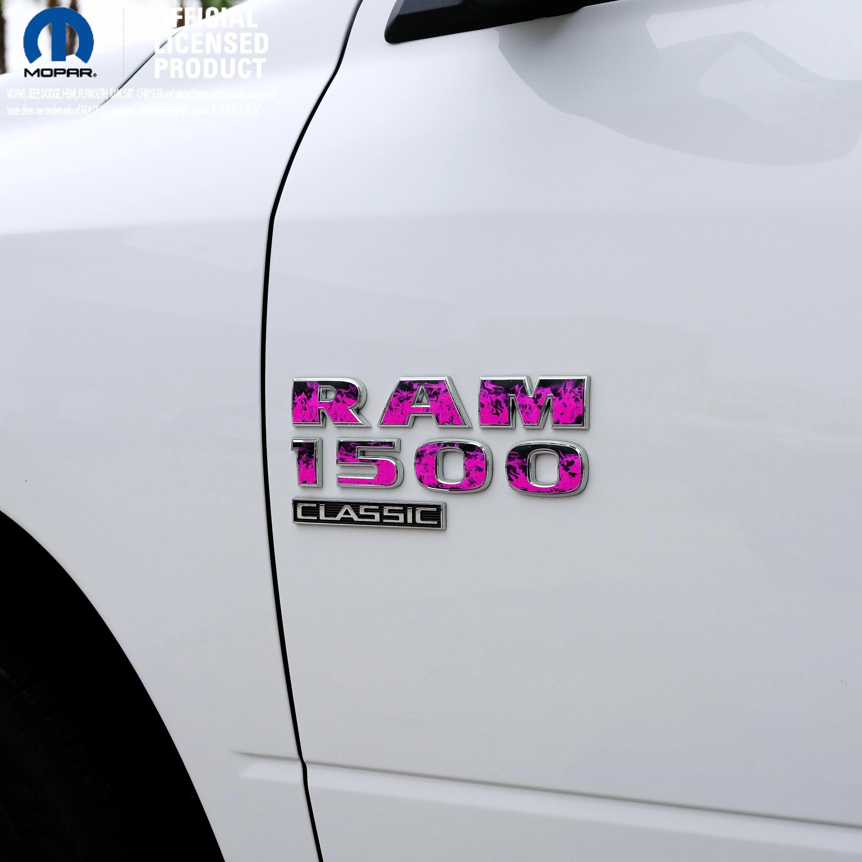 RAM Classic 1500-3500 Door Emblem Decals PINK FLAMES Fits 2009-2024 - Etsy