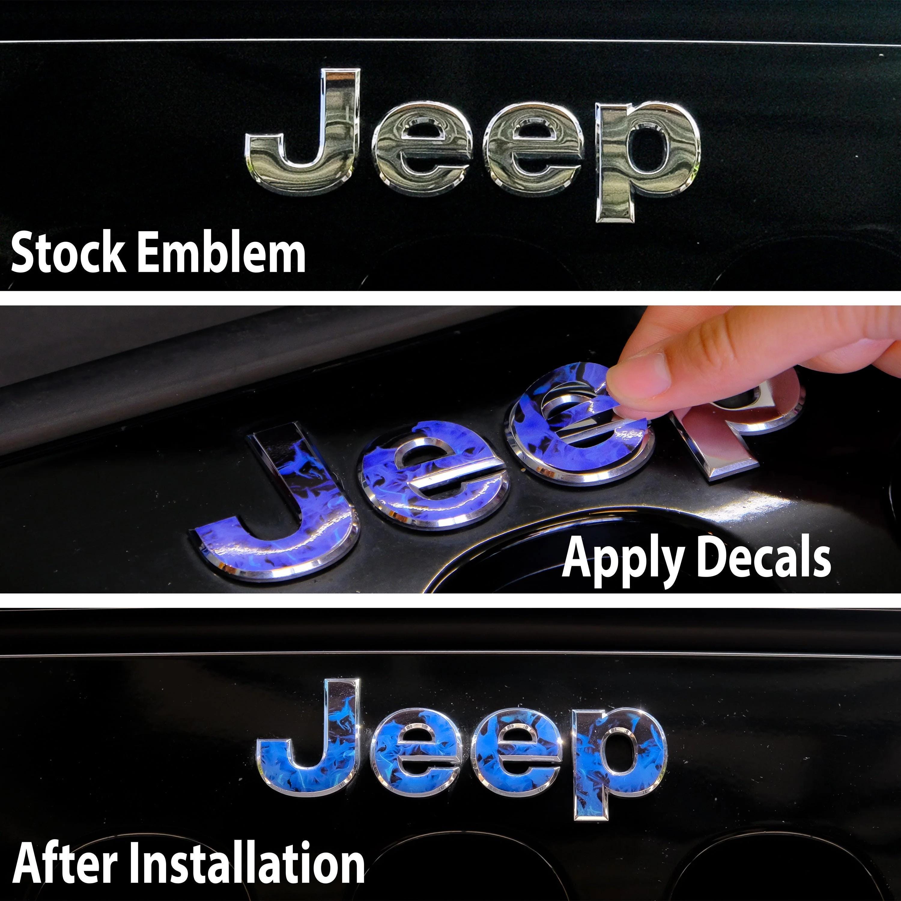 Dodge HEMI Fender Emblem Insert Overlay Decal L&R REAL Flames Fits 11 ...