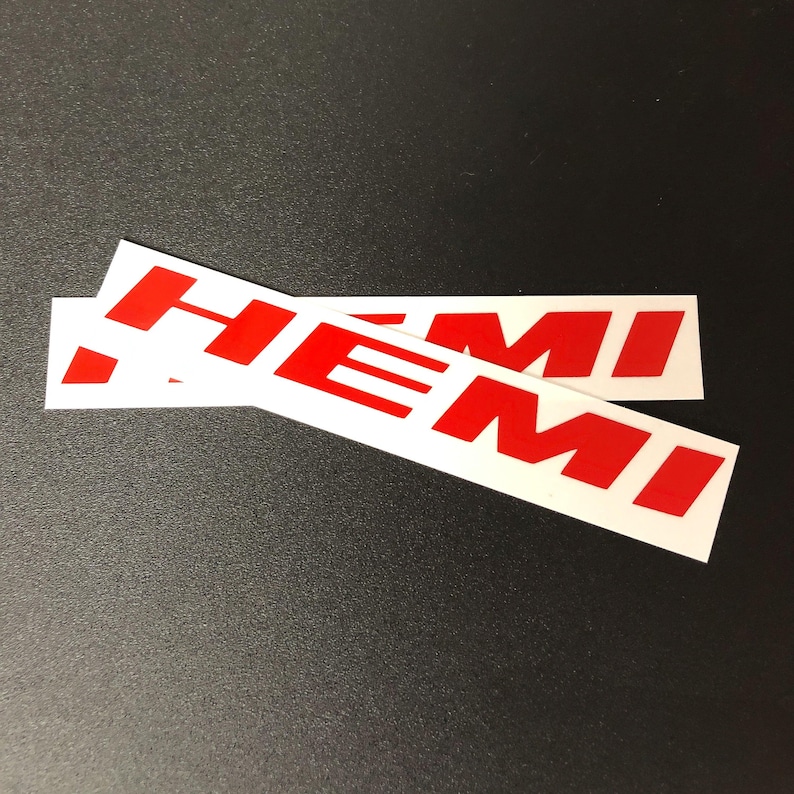 Dodge HEMI Fender Emblem Insert Overlay Decals SOLID COLOR Fits 11-19 ...