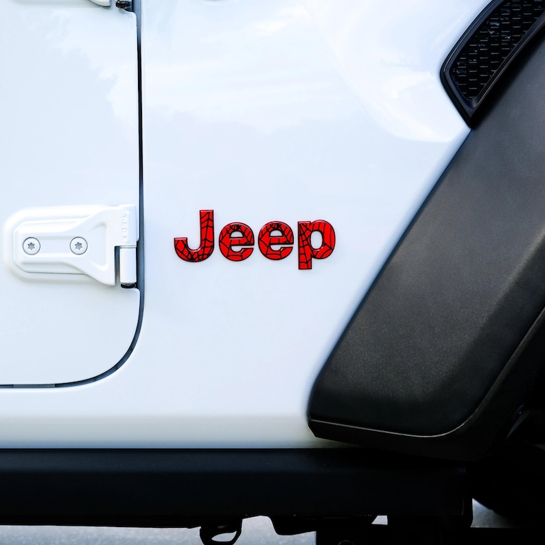 Jeep Emblem Overlay Decals -spider Web - Etsy