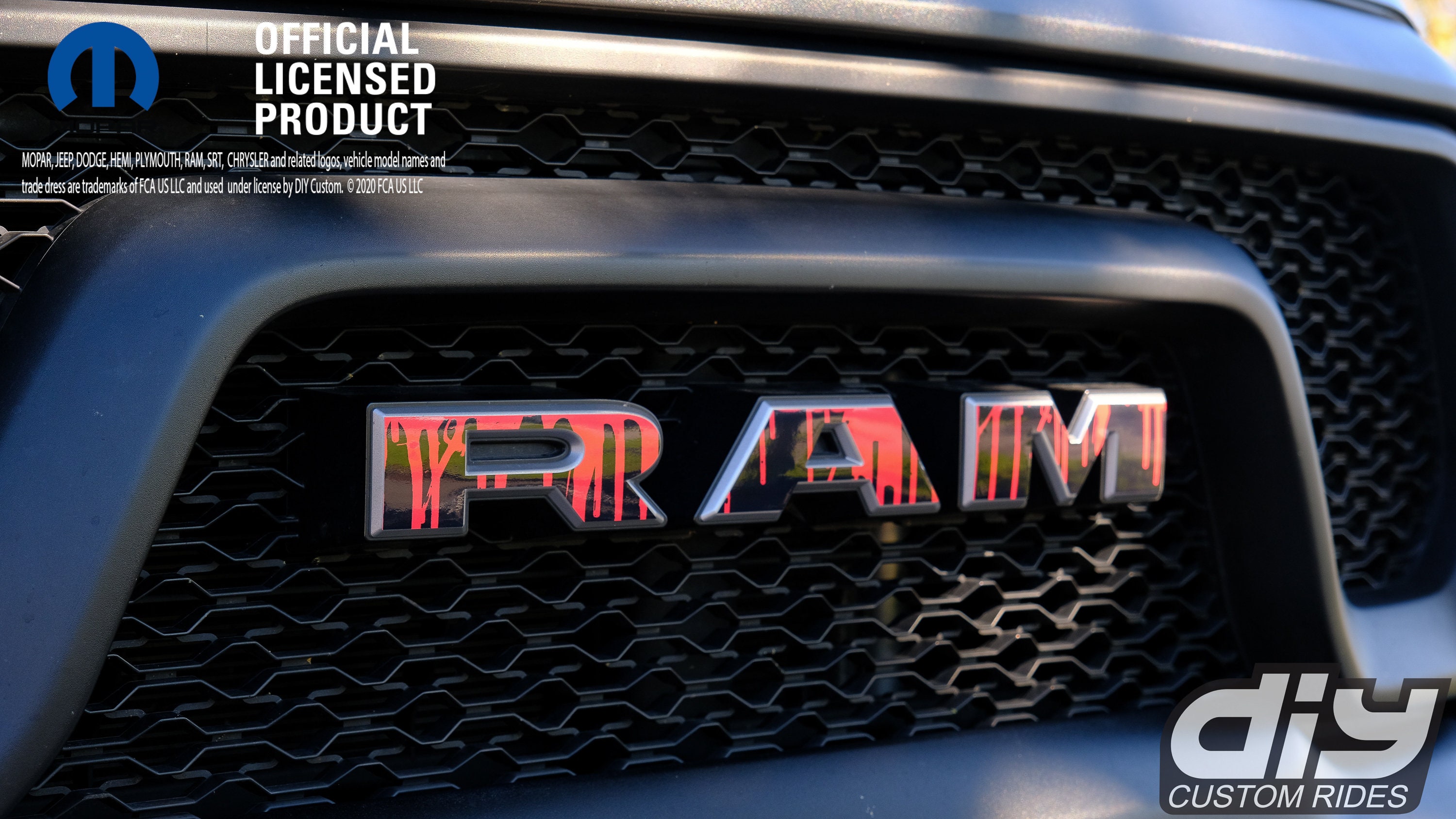 RAM Grill Emblem Overlay Decals Dripping Red Fits 2019-2023 - Etsy