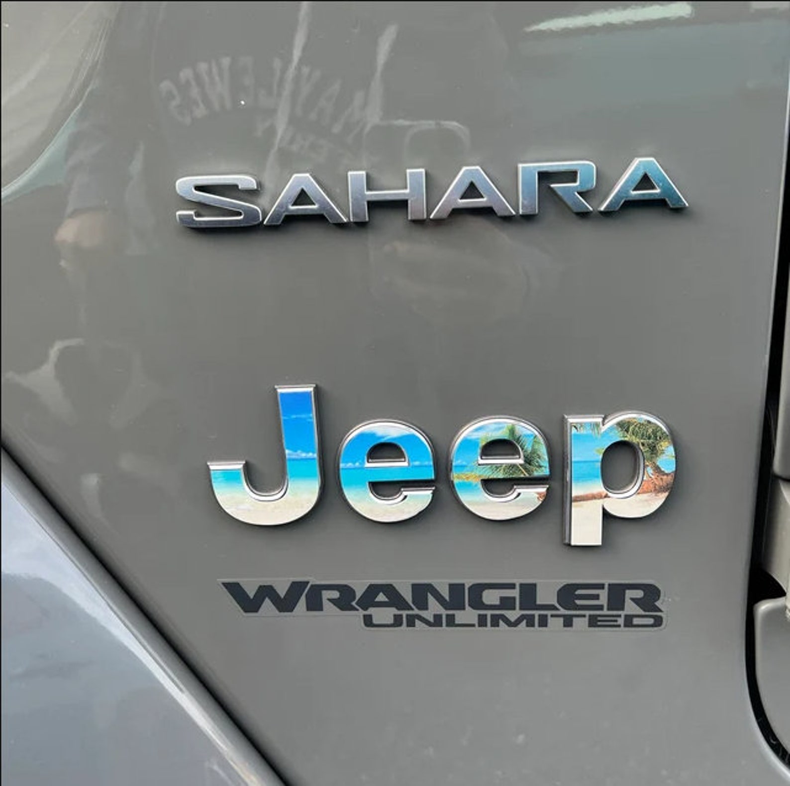 Jeep Emblem Overlay Decals the Beach - Etsy