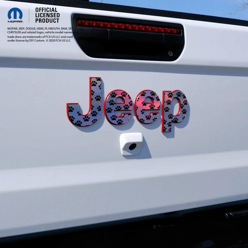 Holographic Jeep Emblem Overlay Decals - Dog Paws - Etsy