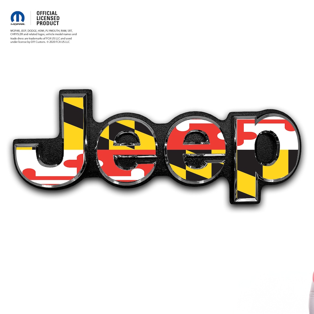 Jeep Emblem Overlay Decals - Maryland Flag - Etsy