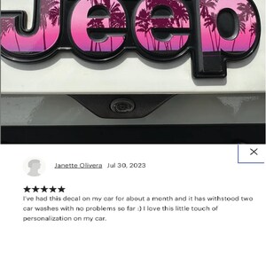 Jeep Emblem Overlay Decals Pink Sunset - Etsy