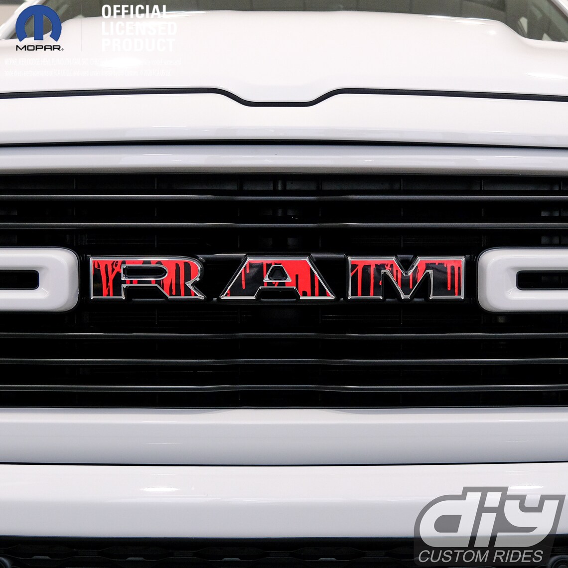 RAM Grill Emblem Overlay Decals Dripping Red Fits 2019-2023 - Etsy