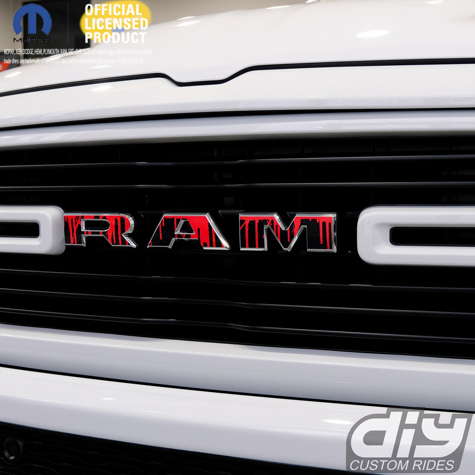 RAM Grill Emblem Overlay Decals Dripping Red Fits 2019-2023 - Etsy