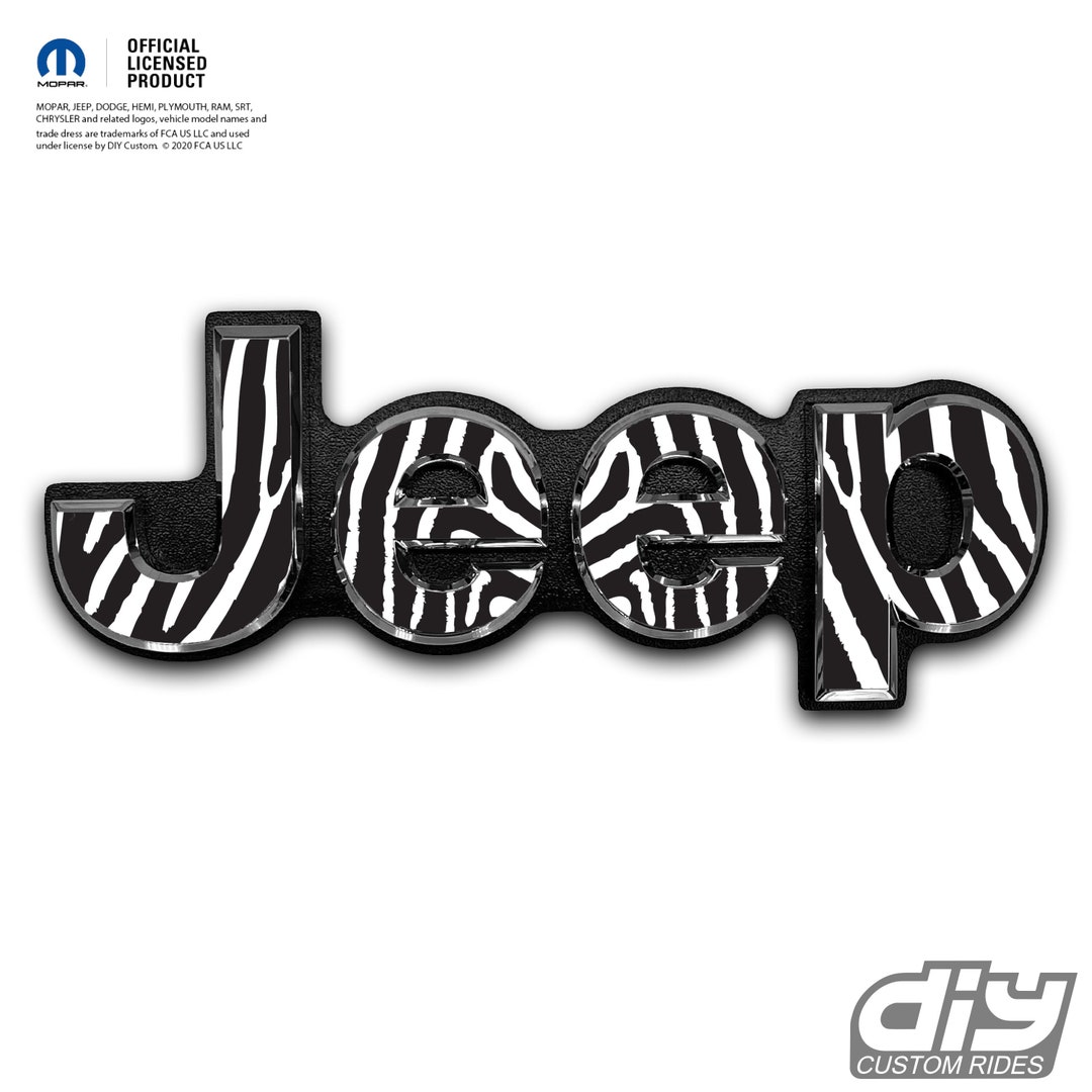 Jeep Emblem Overlay Decals Zebra - Etsy