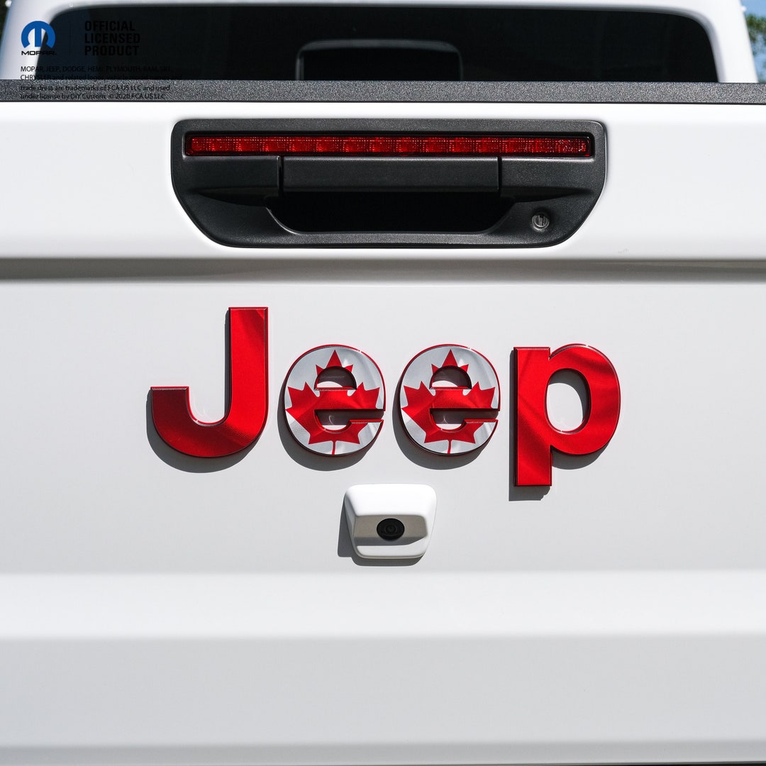 Jeep Gladiator Tailgate Emblem Overlay Decals Canadian Flag Fits 2020 ...