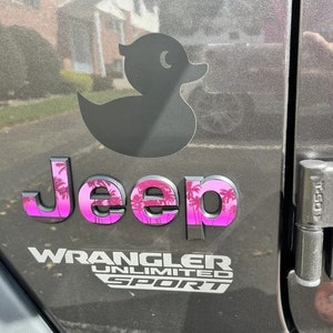Jeep Emblem Overlay Decals Pink Sunset - Etsy
