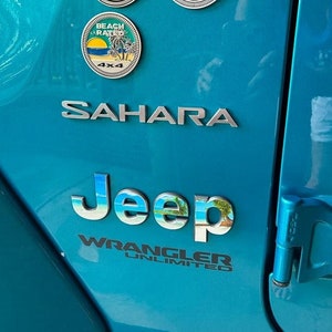 Jeep Emblem Overlay Decals the Beach - Etsy