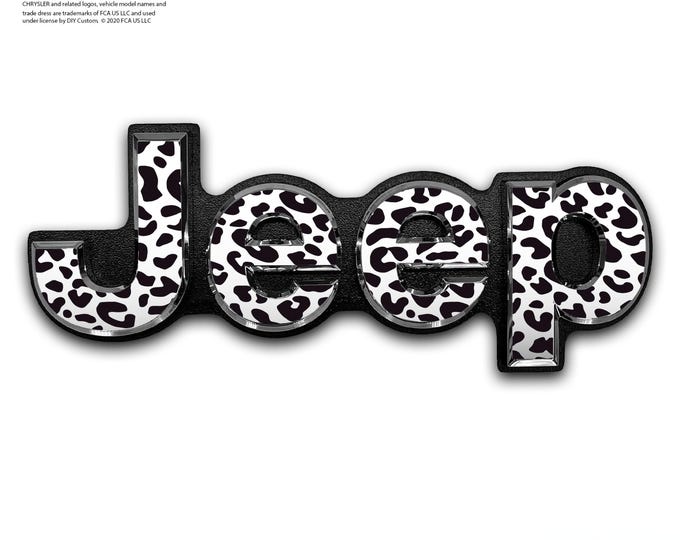 Animal Print Jeep Emblem Sticker Decal, Wrangler JK, TJ, JL, Gladiator ...