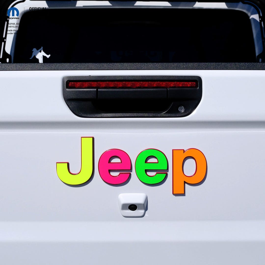 Jeep Emblem Overlay Decals Fluorescent Colors - Etsy