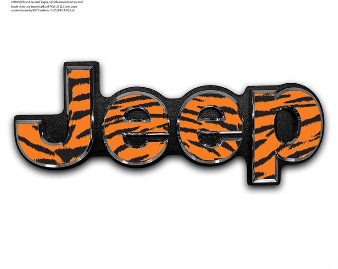 Animal Print Jeep Emblem Sticker Decal, Wrangler JK, TJ, JL, Gladiator ...