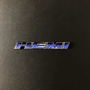Dodge HEMI Fender Emblem Insert Overlay Decal L&R BLUE Fire Flames Fits ...