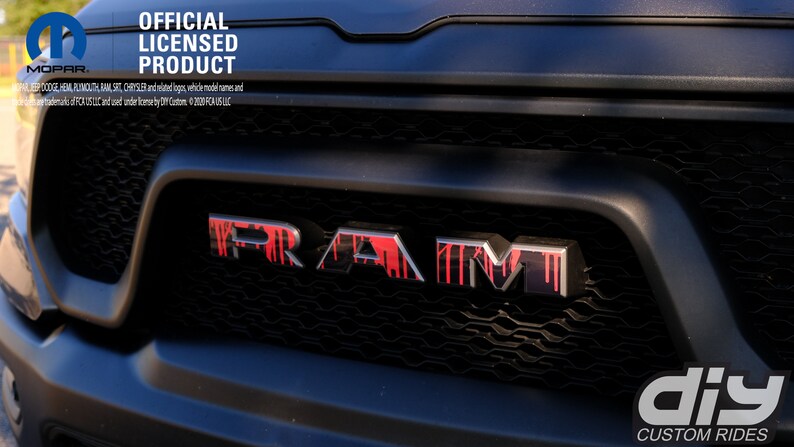 RAM Grill Emblem Overlay Decals Dripping Red Fits 2019-2023 - Etsy