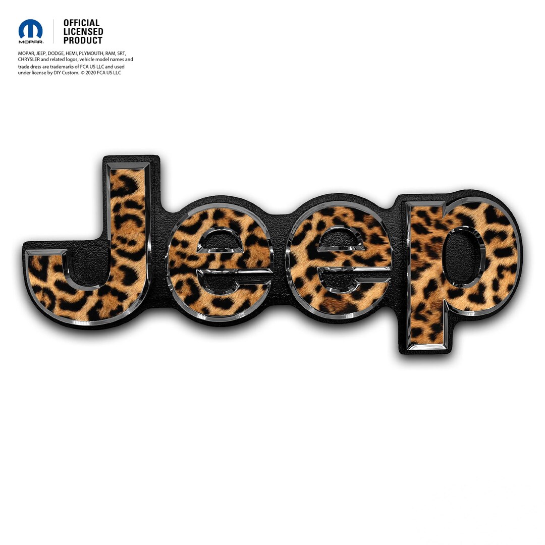Jeep Emblem Overlay Decals - Leopard Print - Etsy