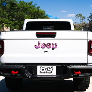 Jeep Emblem Overlay Decals Pink Sunset - Etsy